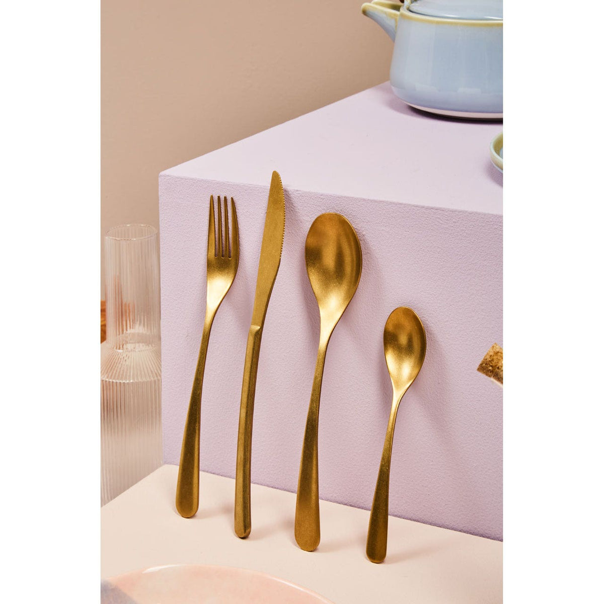 16pc Cutlery Set with Curved Handles | Modern Home Interiors