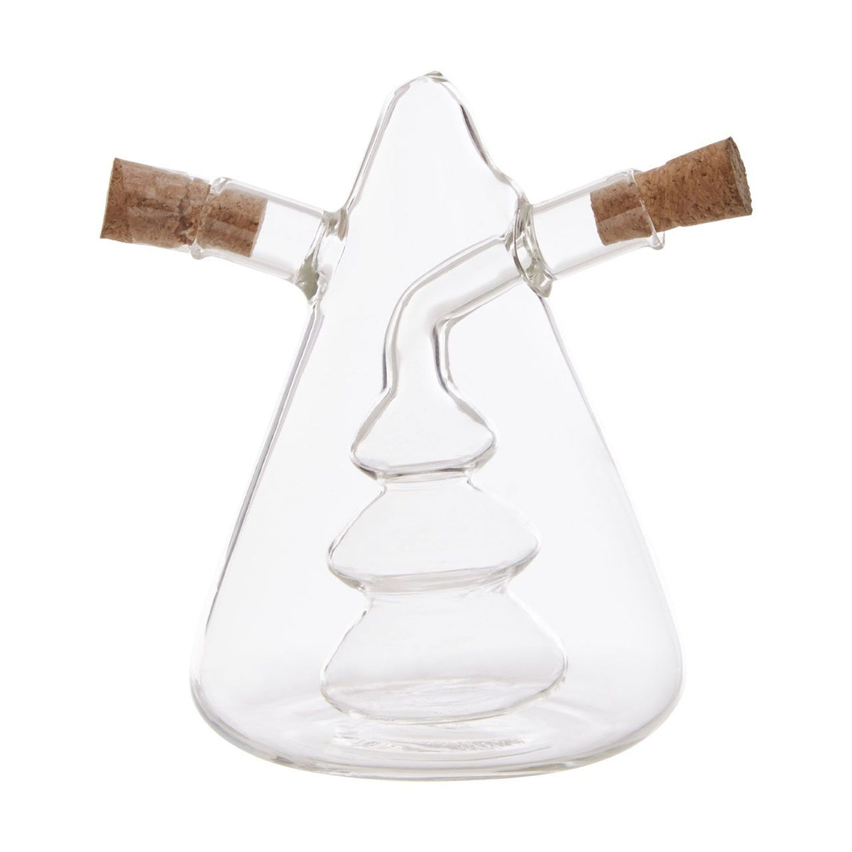 Oil and Vinegar Dispenser Apparatus Round Inner Glass Bottle | Modern ...
