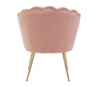 Pink Velvet Scalloped Shell Chair | Modern Home Interiors