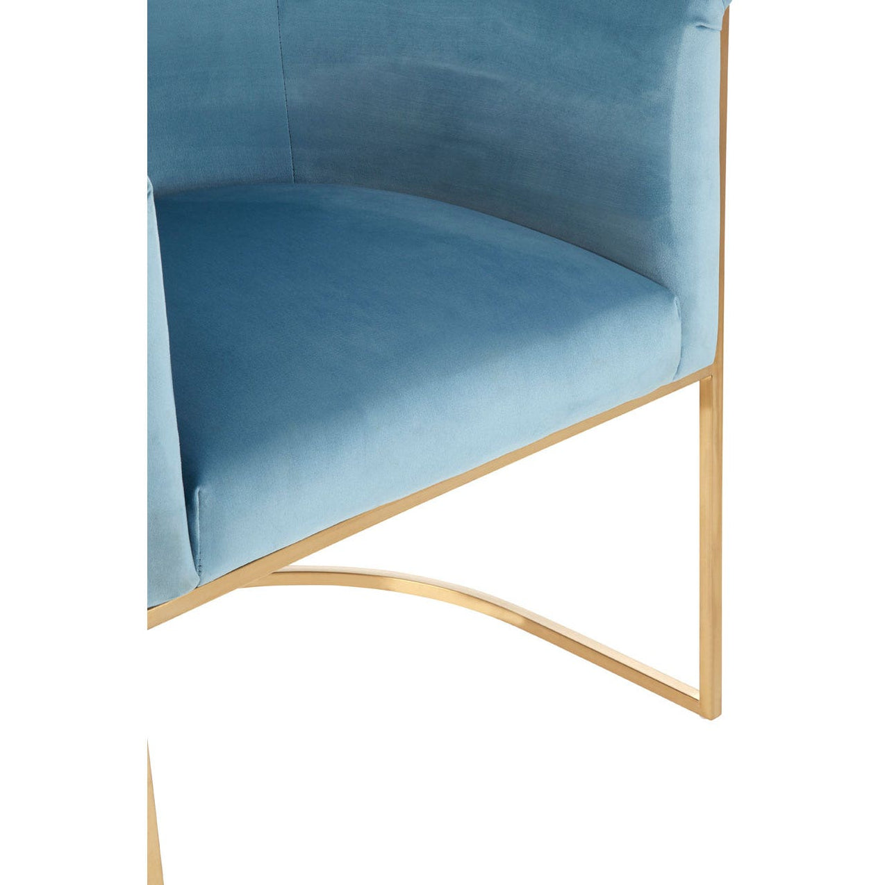 Blue Velvet and Gold Statement Chair | Modern Home Interiors